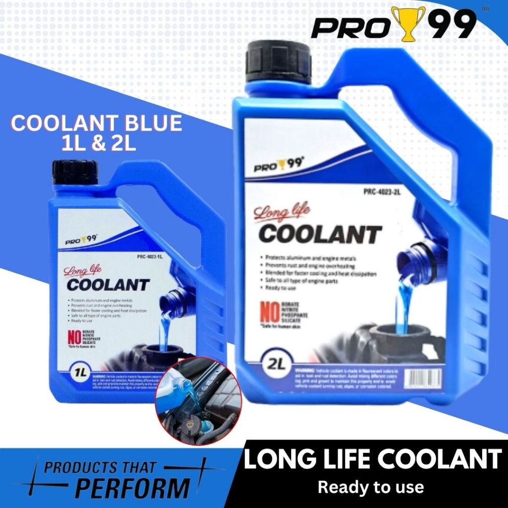 Pro 99 Ready To Use Long Life Coolant BLUE 1 Liter (1L) 2 Liters (2L ...