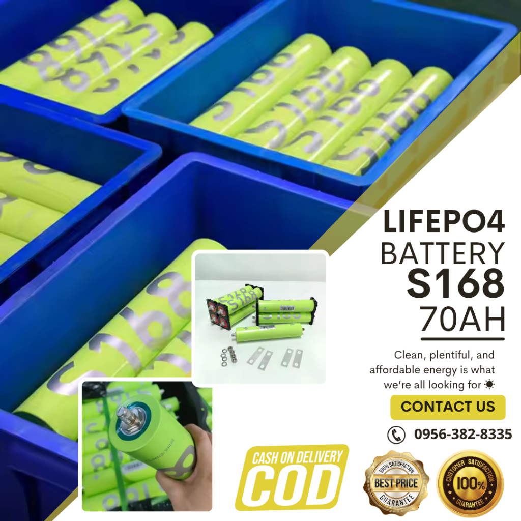 S168 70AH Cylindrical 3.2V lithium iron phosphate solar electric ...