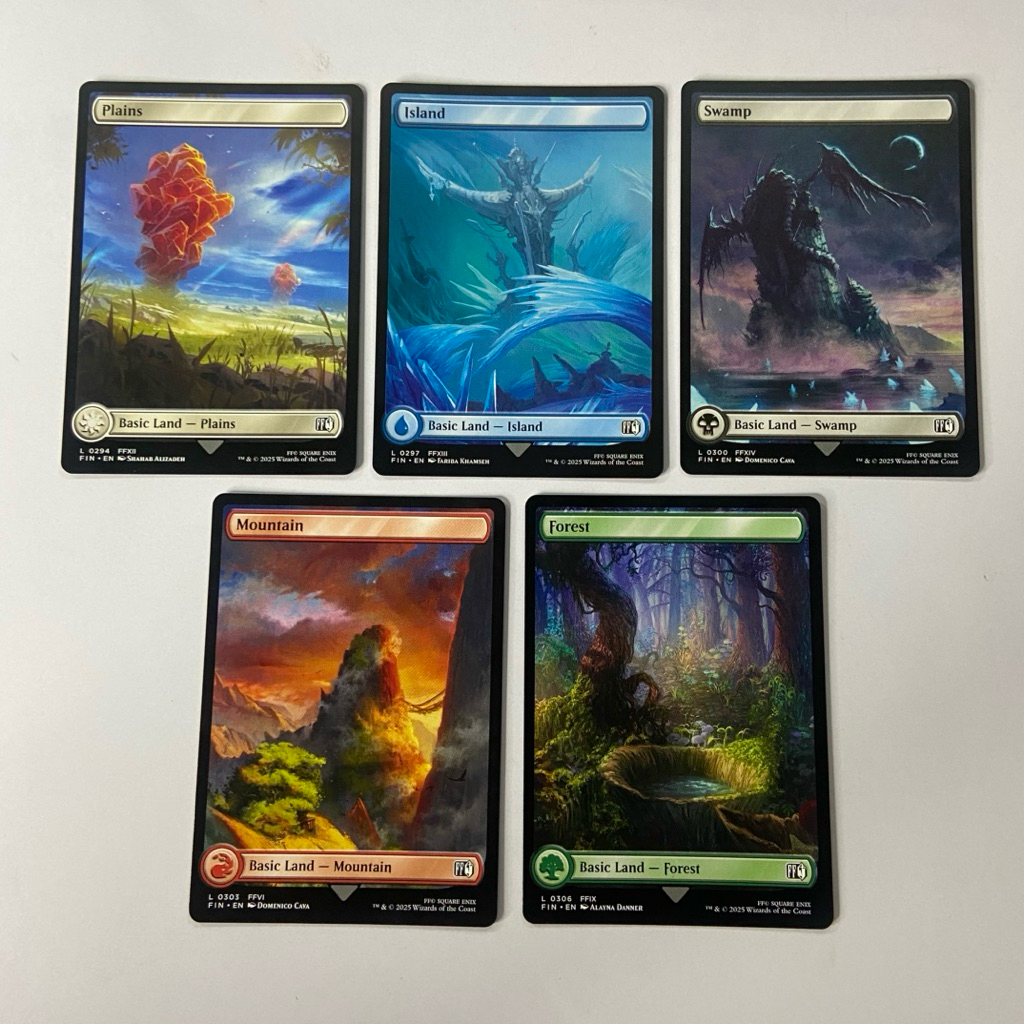 FIN PLAINS ISLAND SWAMP MOUNTAIN FOREST WASTES BASIC LAND FINAL FANTASY ...