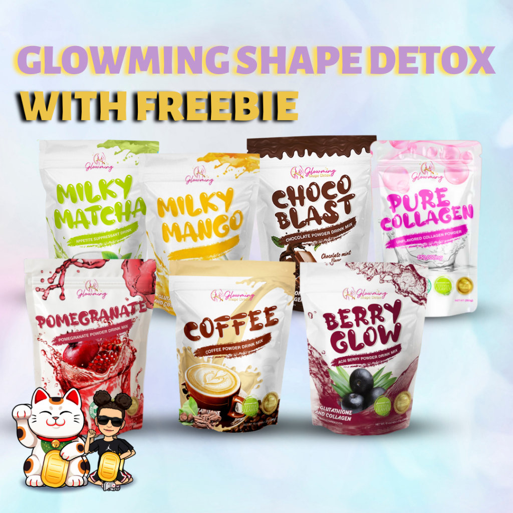 Glowming shape Detox by Cris Cosmetics Acai Berry glow |Coffee|Choco|Mango|Matcha|Collagen ...
