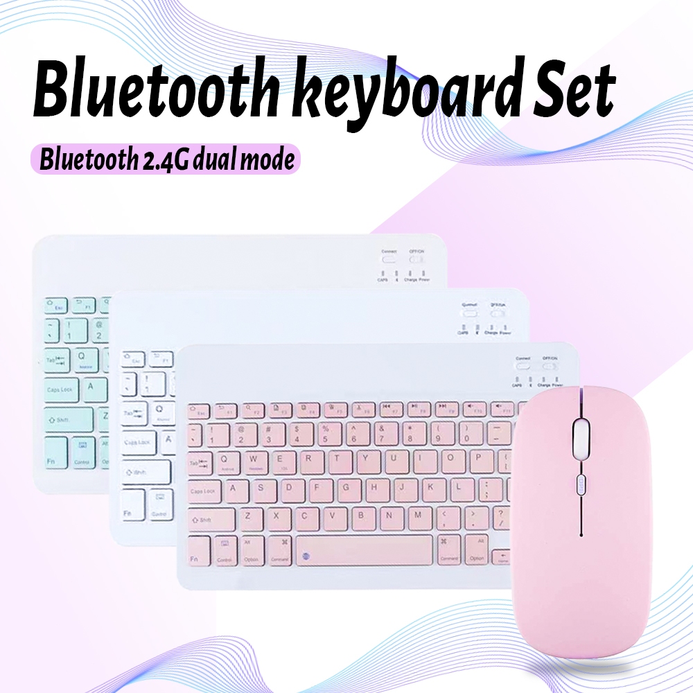 10 Inch 2.4Ghz Bluetooth Wireless Keyboard for Laptop Mobile Keyboard ...
