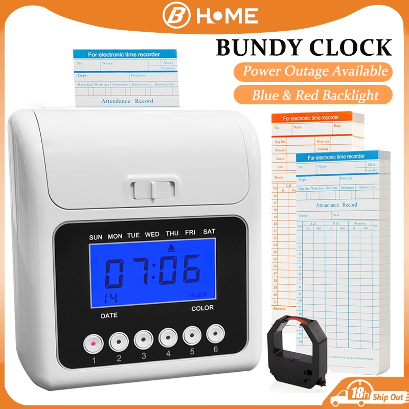 LED Screen Bundy Clock With Timecard Power Outage Available With ...