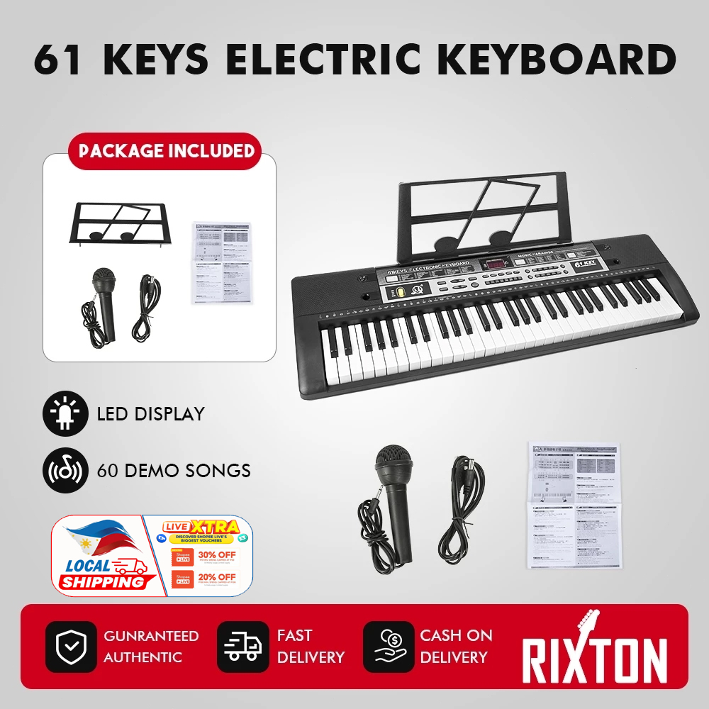 61 key keyboard Piano, RIXTON Digital Piano, Rich Teaching Content ...