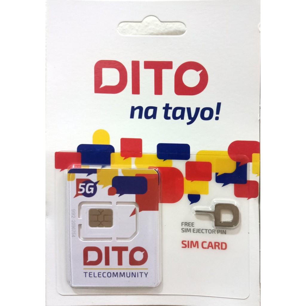 Dito Telecommunity /SimCard 5G LTE Tri-Cut with Free Sim Ejector PIN ...