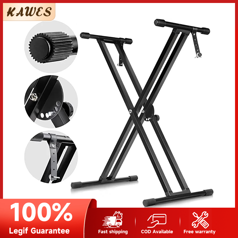 KAWES Piano Keyboard Double X Stand Portable Keyboard Stand Heavy-Duty ...