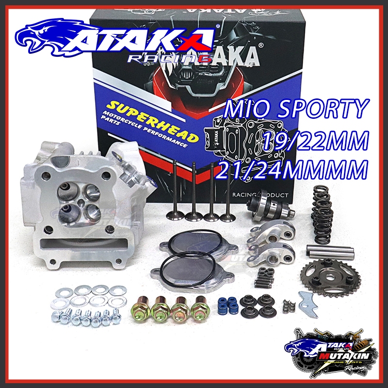 ATAKA RACING CNC Cylinder Head 4V Mio Sporty Soulty Fino 115 Mio115 19/ ...