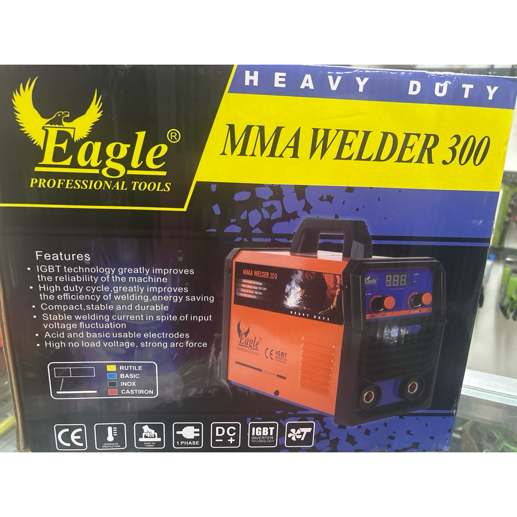 EAGLE (w/BREAKER)Inverter Welding Machine 300amp heavy duty. | Shopee ...