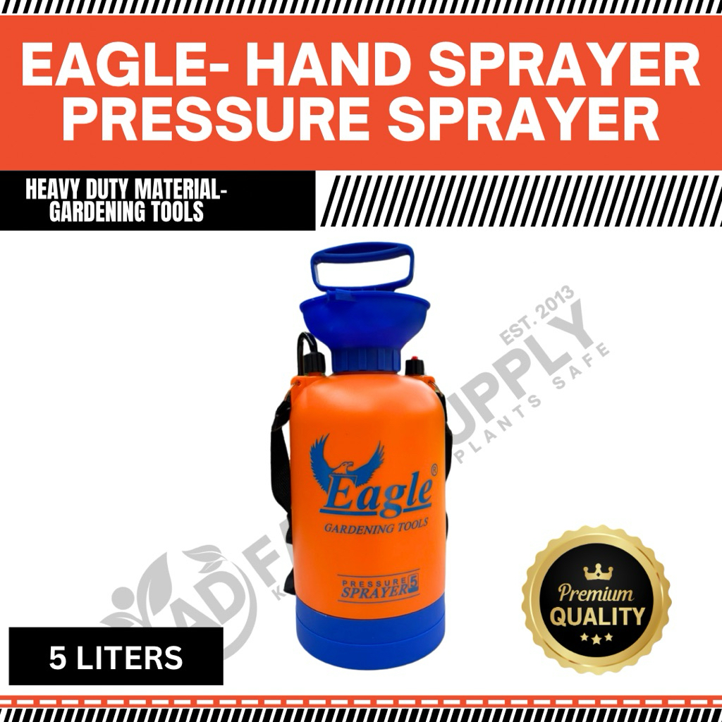Eagle 5L Hand Pressure Sprayer | Heavy Duty Garden & Farm Use | Manual ...