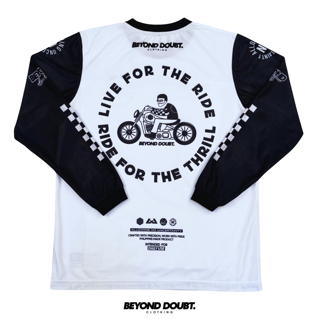 LONG-SLEEVES- "JAX” Design AIRCOOL Moto Jersey - BEYOND DOUBT CLOTHING ...