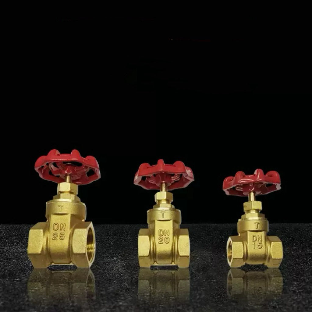 COD DN15 1/2" DN20 3/4"DN25 1" Female Thread Two Way Brass Gate Valve For Water | Shopee Philippines
