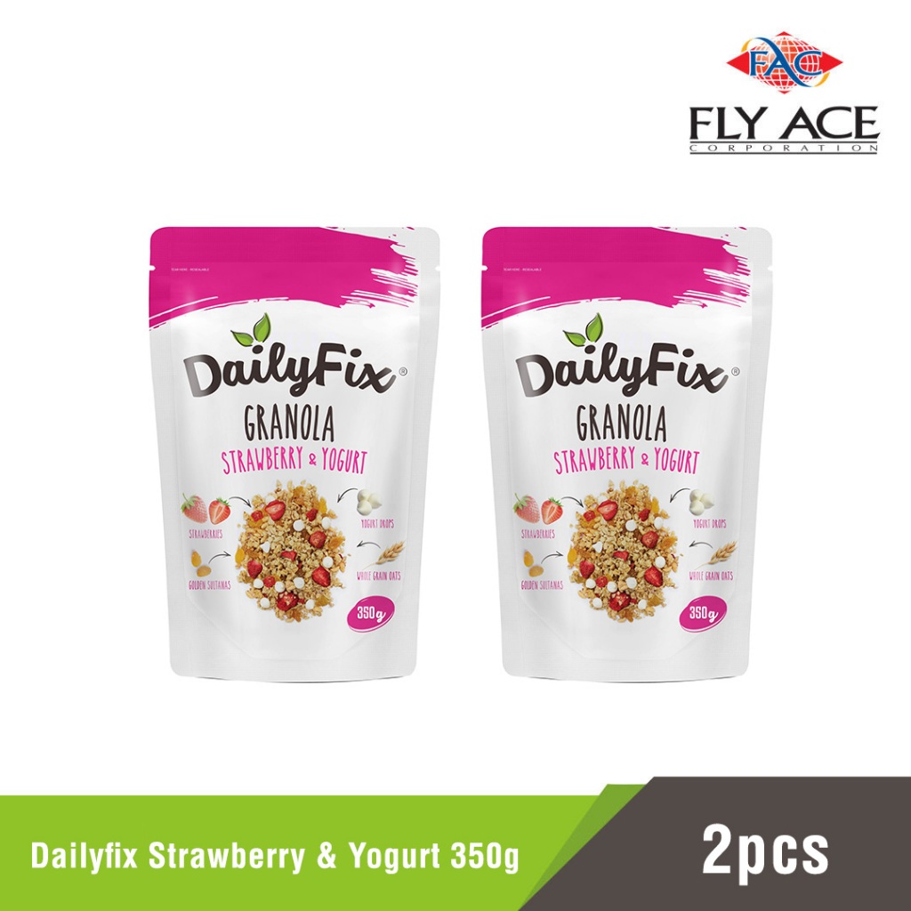 DailyFix Strawberry And Yogurt Granola 350g x 2 | Shopee Philippines