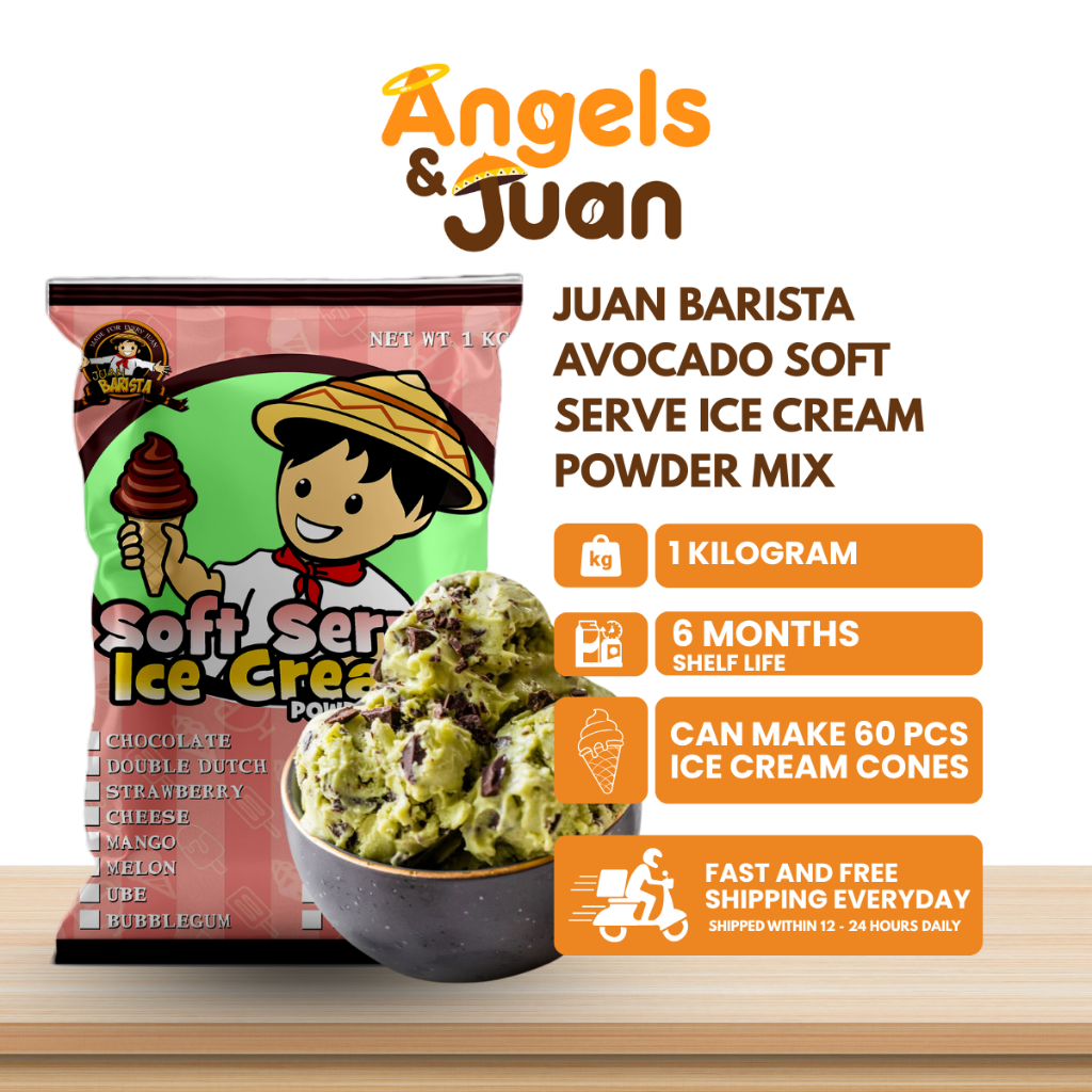 Juan Barista Avocado Premium Soft Serve Ice Cream Powder Mix 1 Kilogram ...