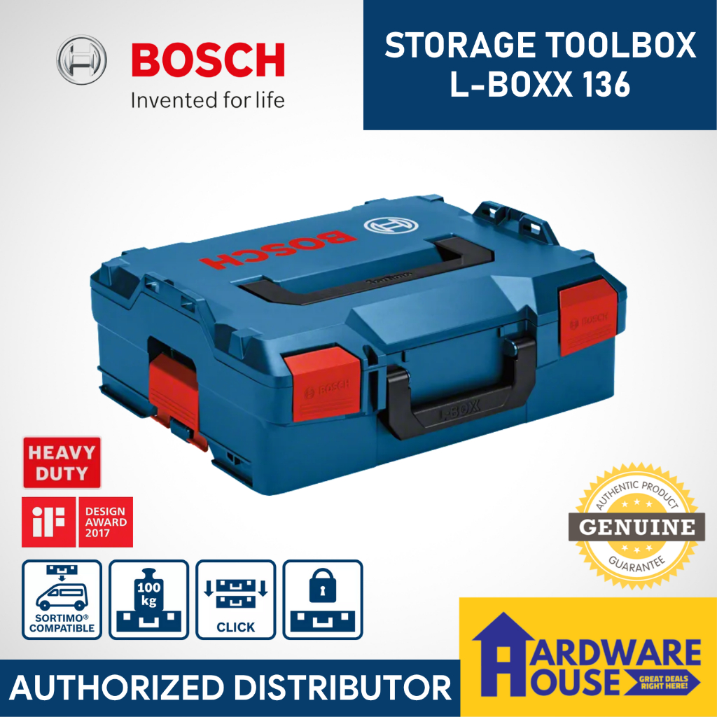 ORIGINAL BOSCH Storage Toolbox L-BOXX 136 Heavy Duty Carrying Case ...