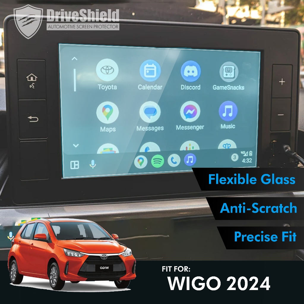 Driveshield Flexible Glass Screen protector for Toyota Wigo 2023 ...