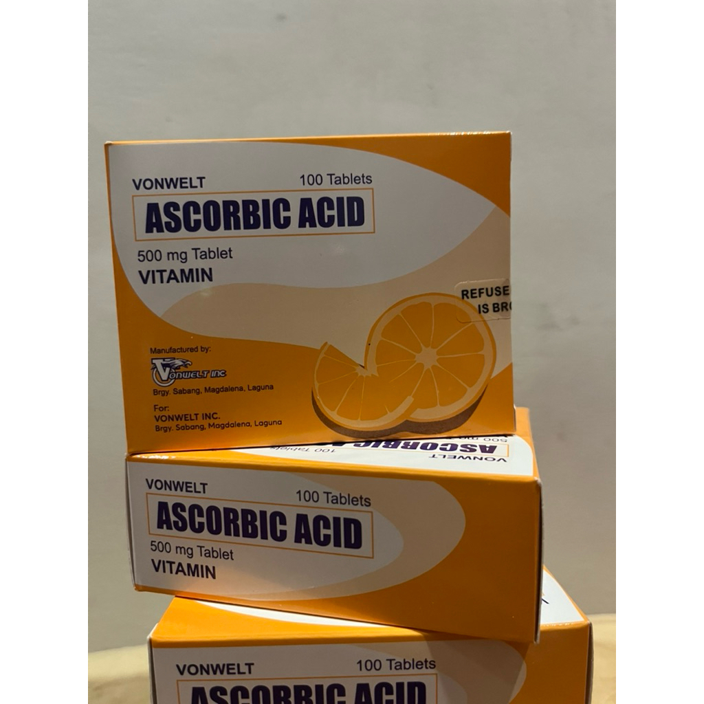 VONWELT (ASCORBIC ACID TAB) 500MG TABLET 100’s | Shopee Philippines