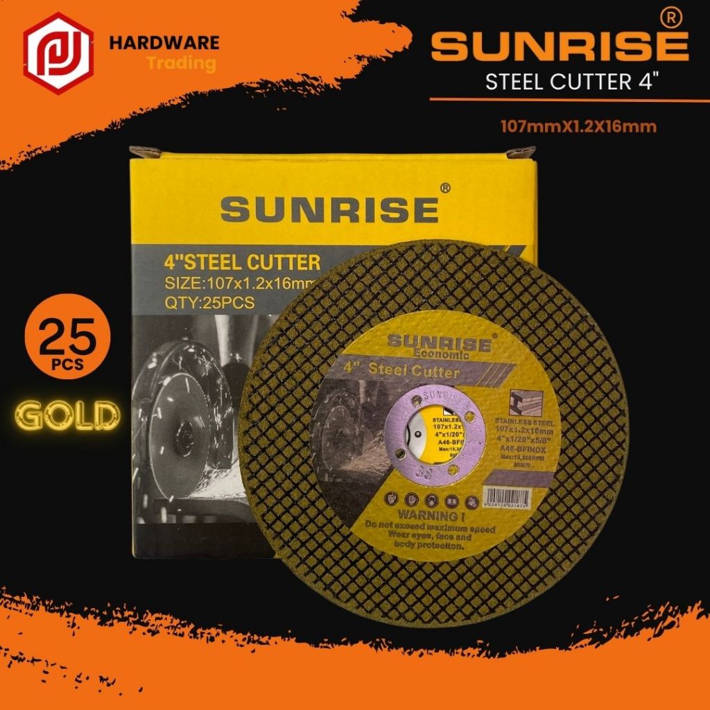 SUNRISE Economic Cutting Disc 4" ( 25pcs ) Heavy Duty for Cutting metal ...