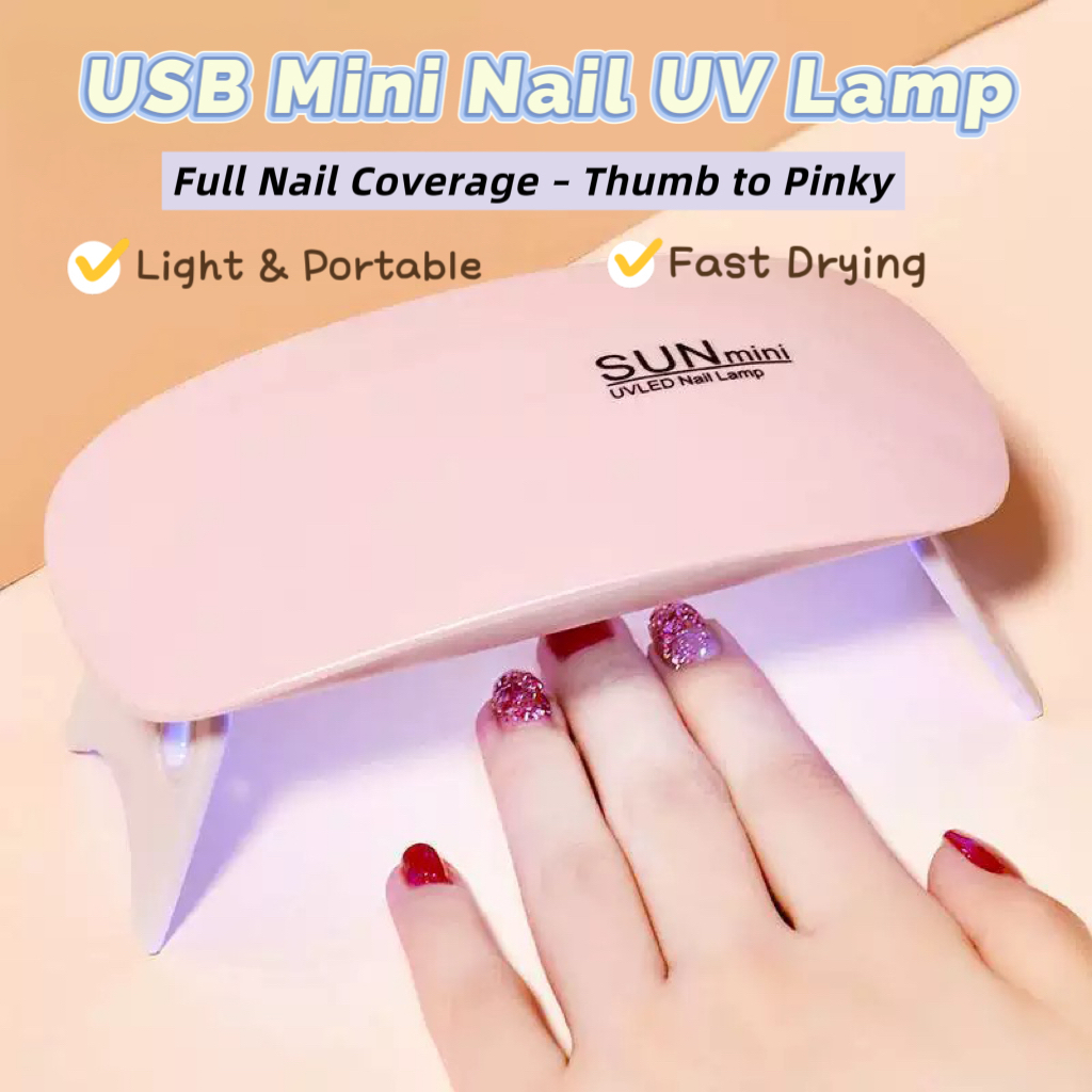 OOOINKK Mini Nail Lamp UV LED Gel Polish Dryer Quick Dry Portable USB ...