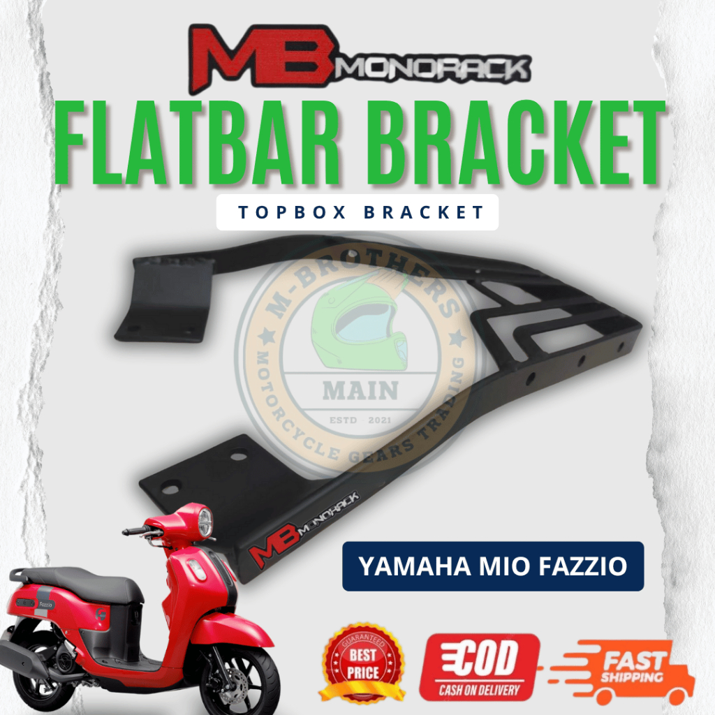 Yamaha Mio Fazzio Flat Bar MB Monorack Topbox Bracket for Motorcyle ...