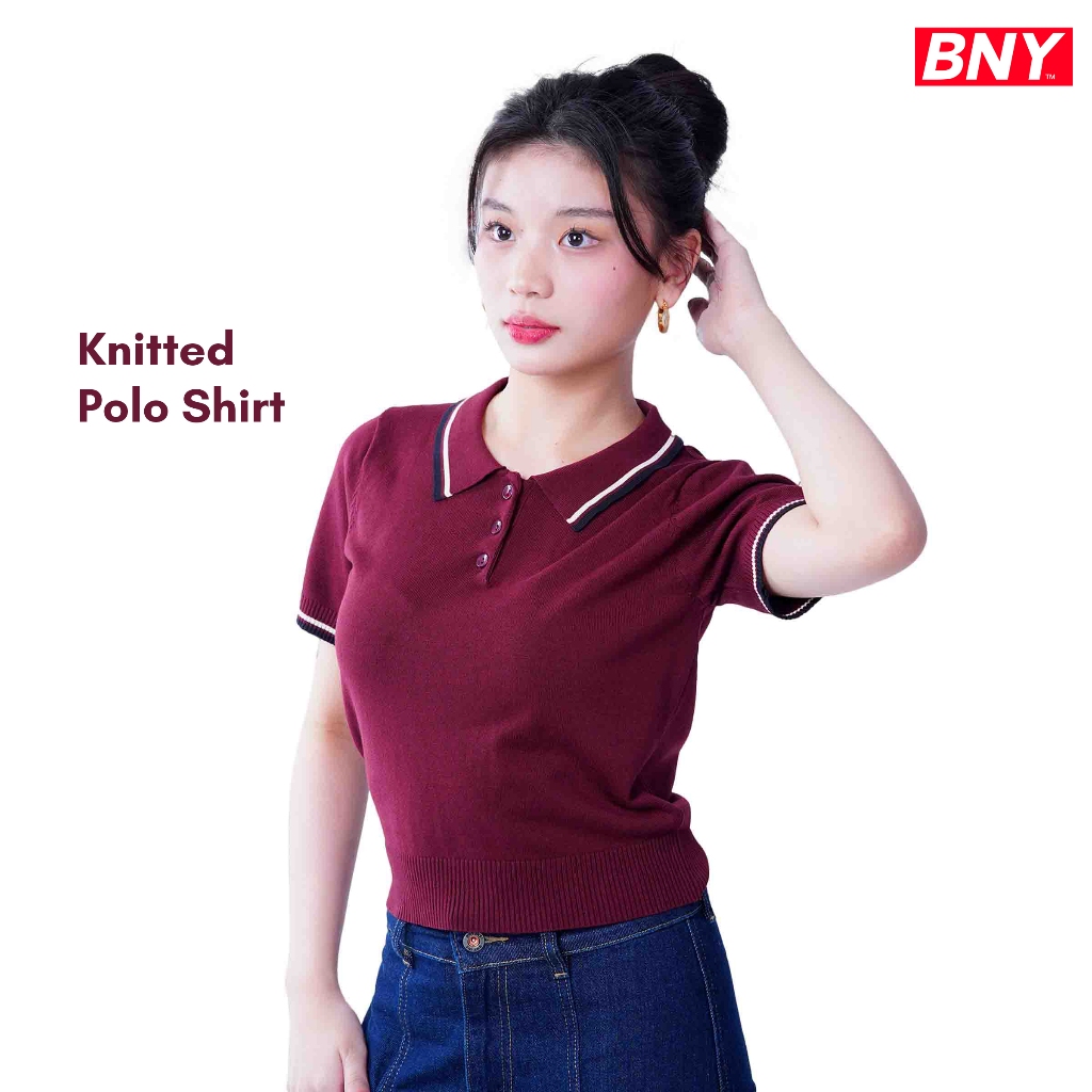 BNY Ladies' Knitted Polo Shirt (137) | Shopee Philippines