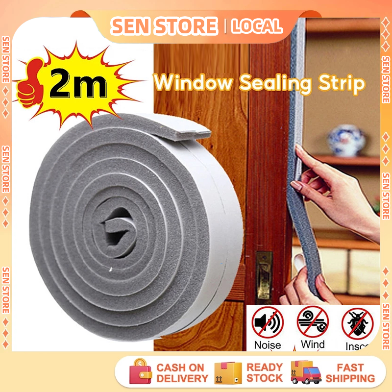 2M Self-adhesive Soundproofing Sealing Strip Door Seal Acoustic Foam ...