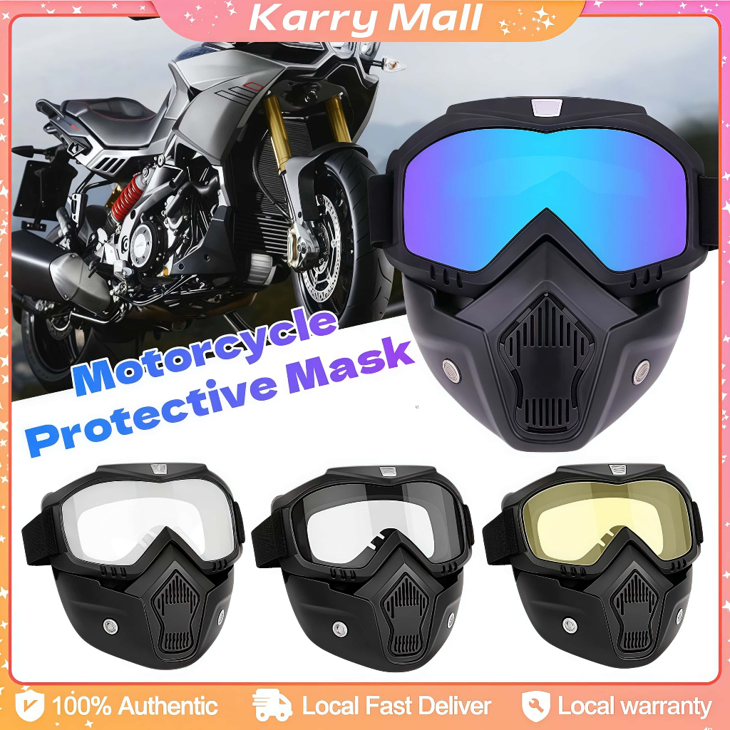Motorcycle Goggles Mask Helmet goggles Removable Open Half Face ...