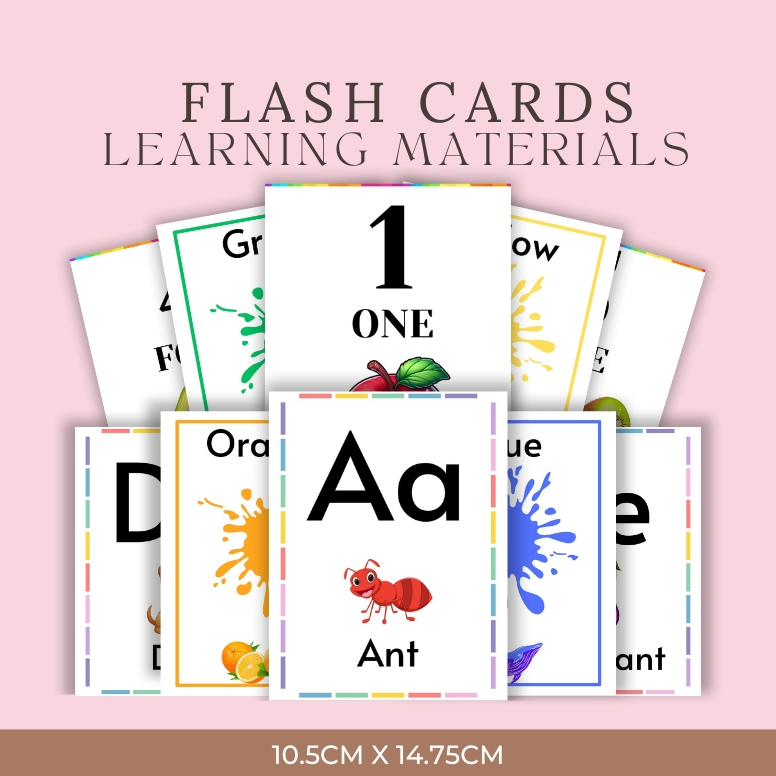Kids educational flash cards (Alphabet, Colors, numbers) | Shopee ...