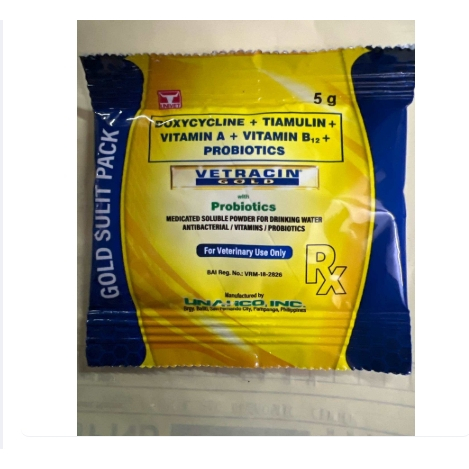 VETRACIN GOLD 5gms For GameFowl (5sachet) | Shopee Philippines