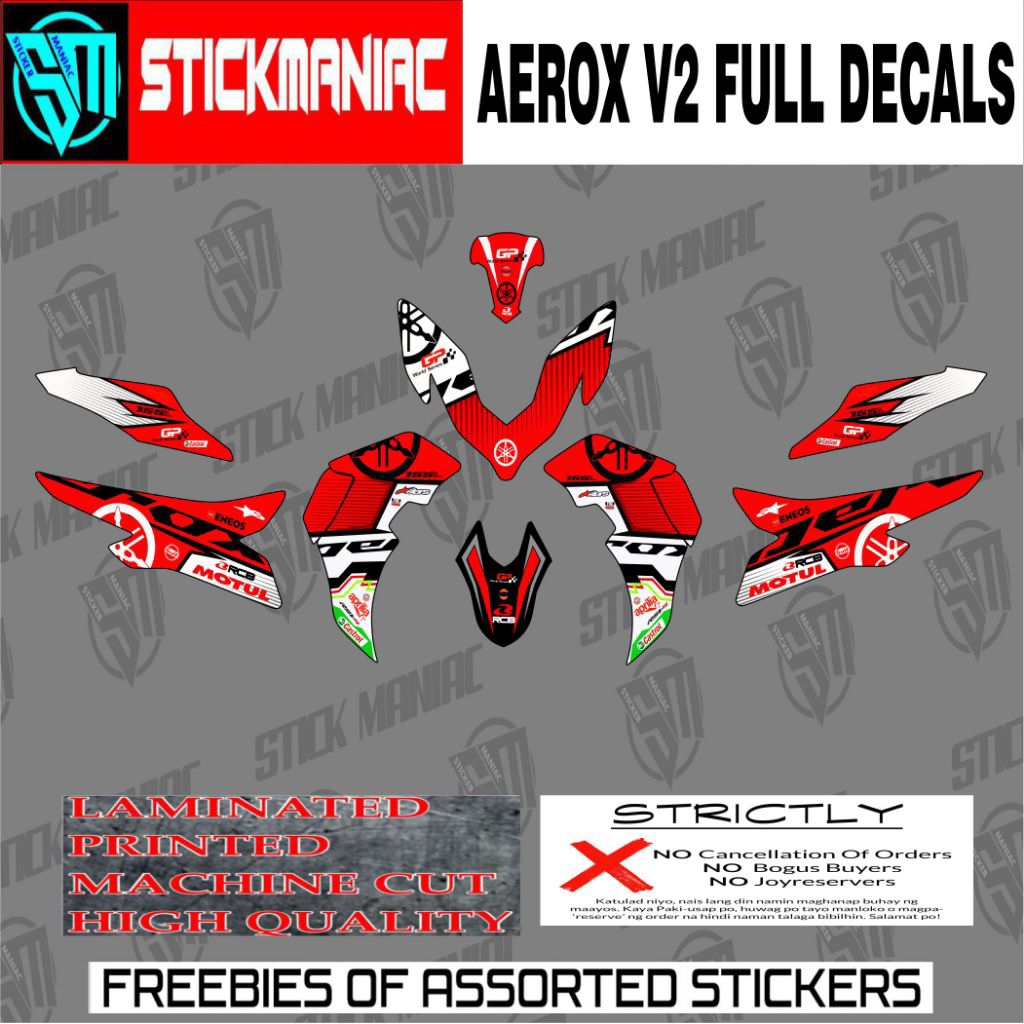 Yamaha Aerox V2 full sticker,, | Shopee Philippines