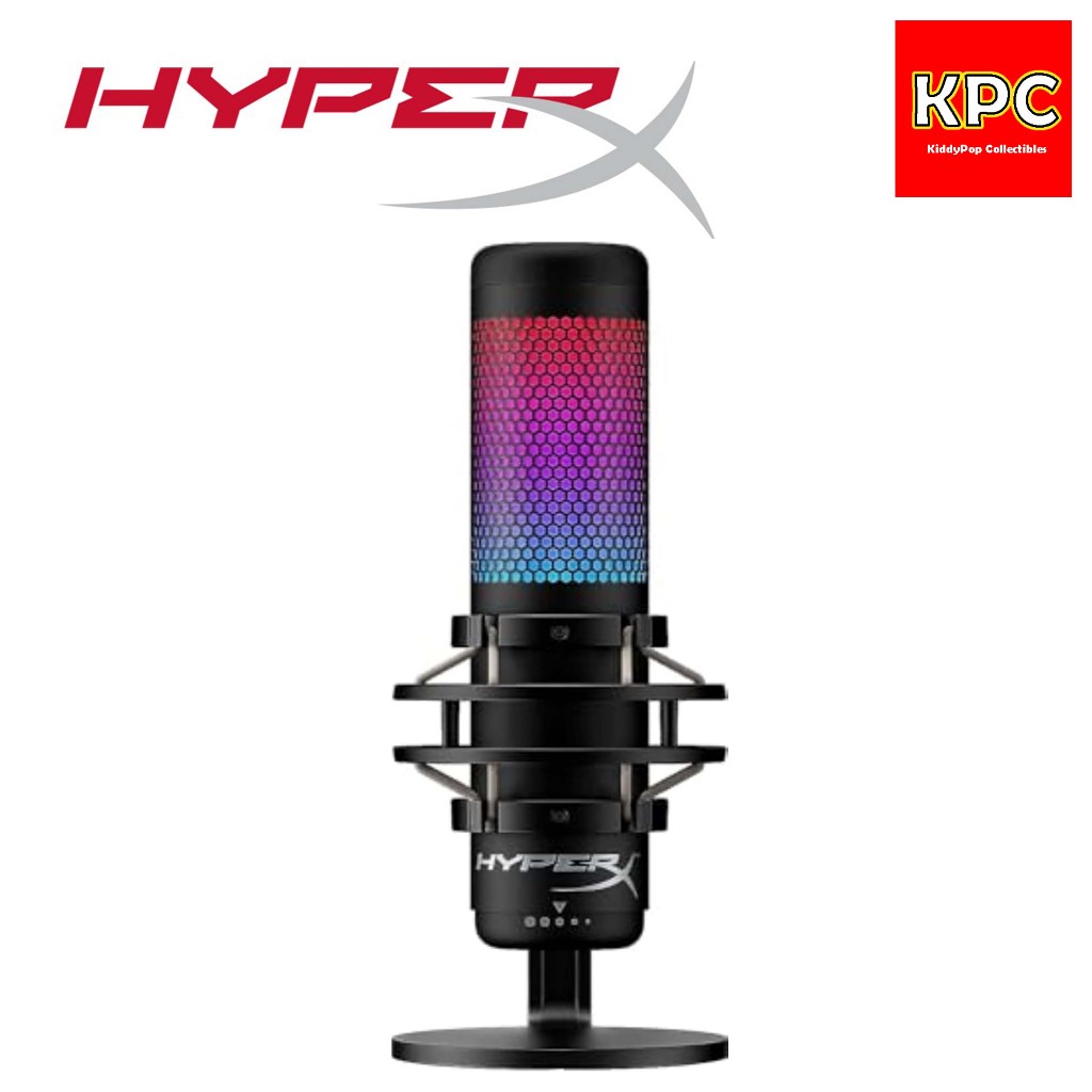 HyperX QuadCast S – RGB USB Mic for PC, PS4/PS5, Mac – Shock Mount, 4 ...