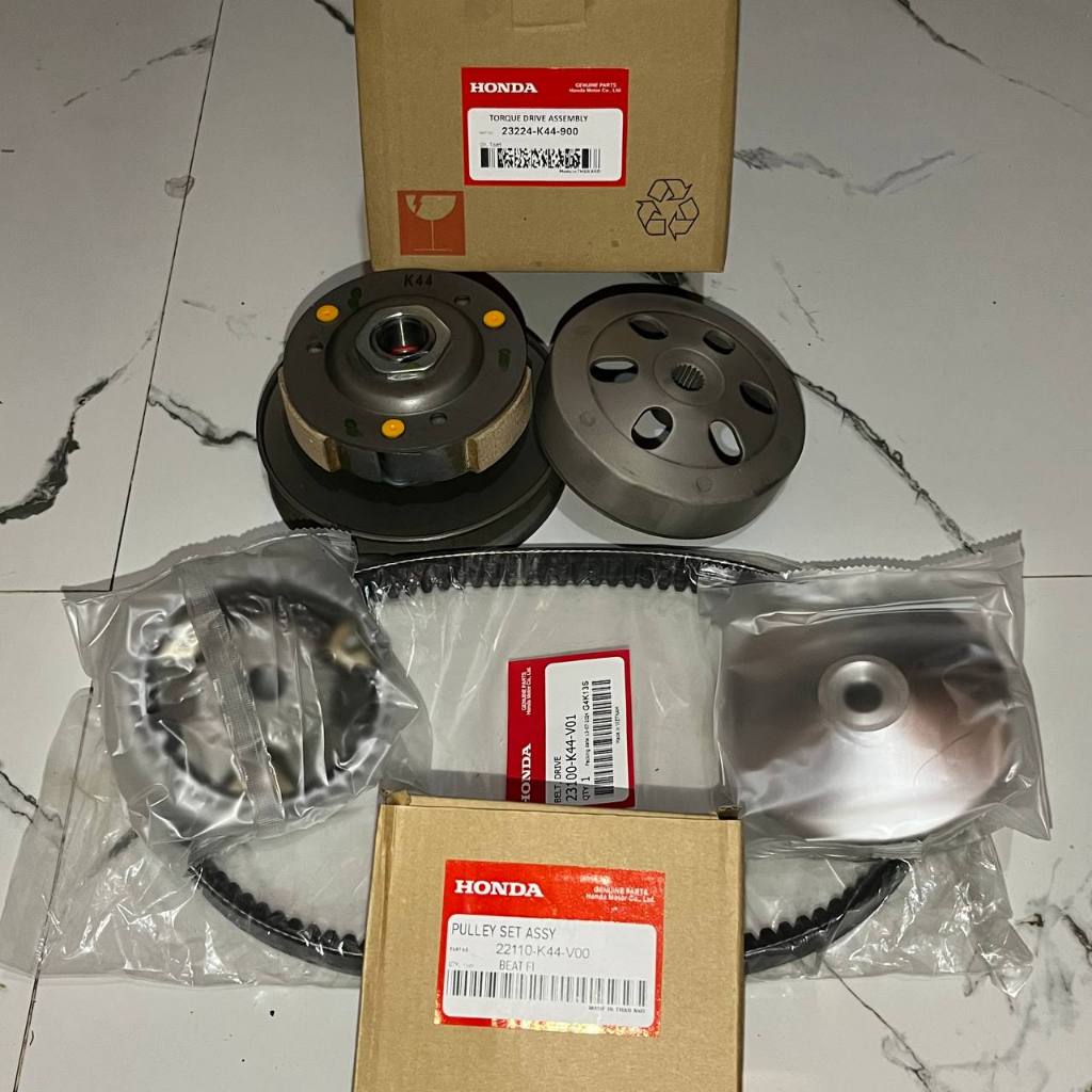 CVT Set Honda Beat Fi (V-Belt/Torque Drive Assembly/Pulley Set/Drive ...