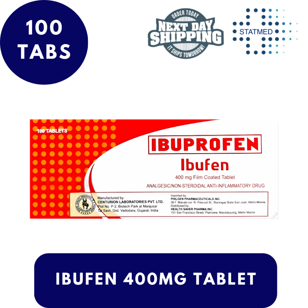 Ibufen Ibuprofen 400mg Tablet Advil/Medicol Alternative l 10, 50 & 100 ...