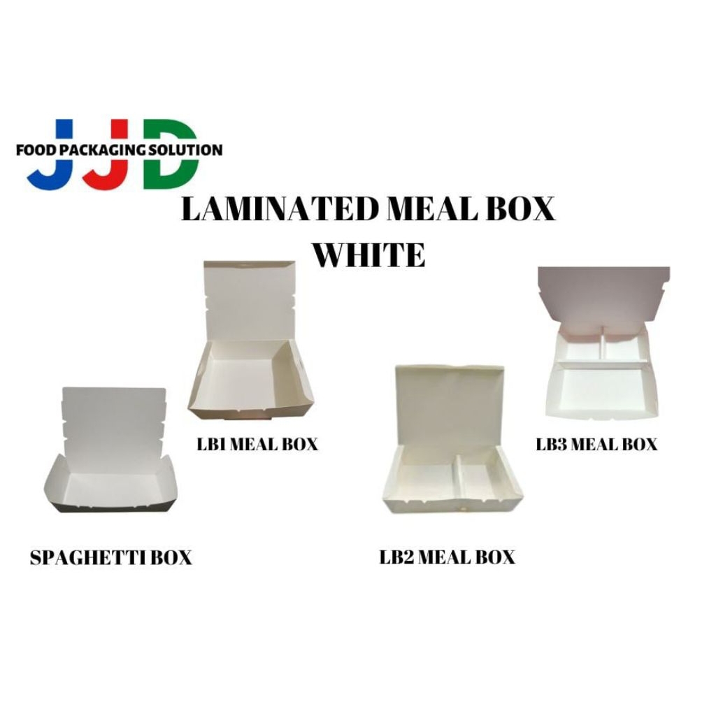 LAMINATED WHITE MEALBOX (PAPER BENTO) | Shopee Philippines