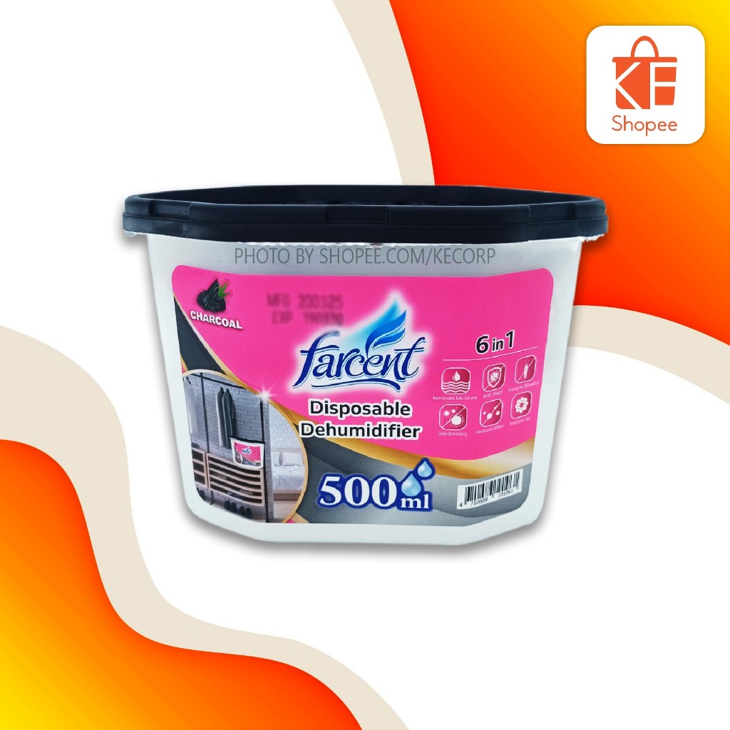Farcent 6 in 1 Disposable Dehumidifier 500ml - Charcoal kcS11207 ...