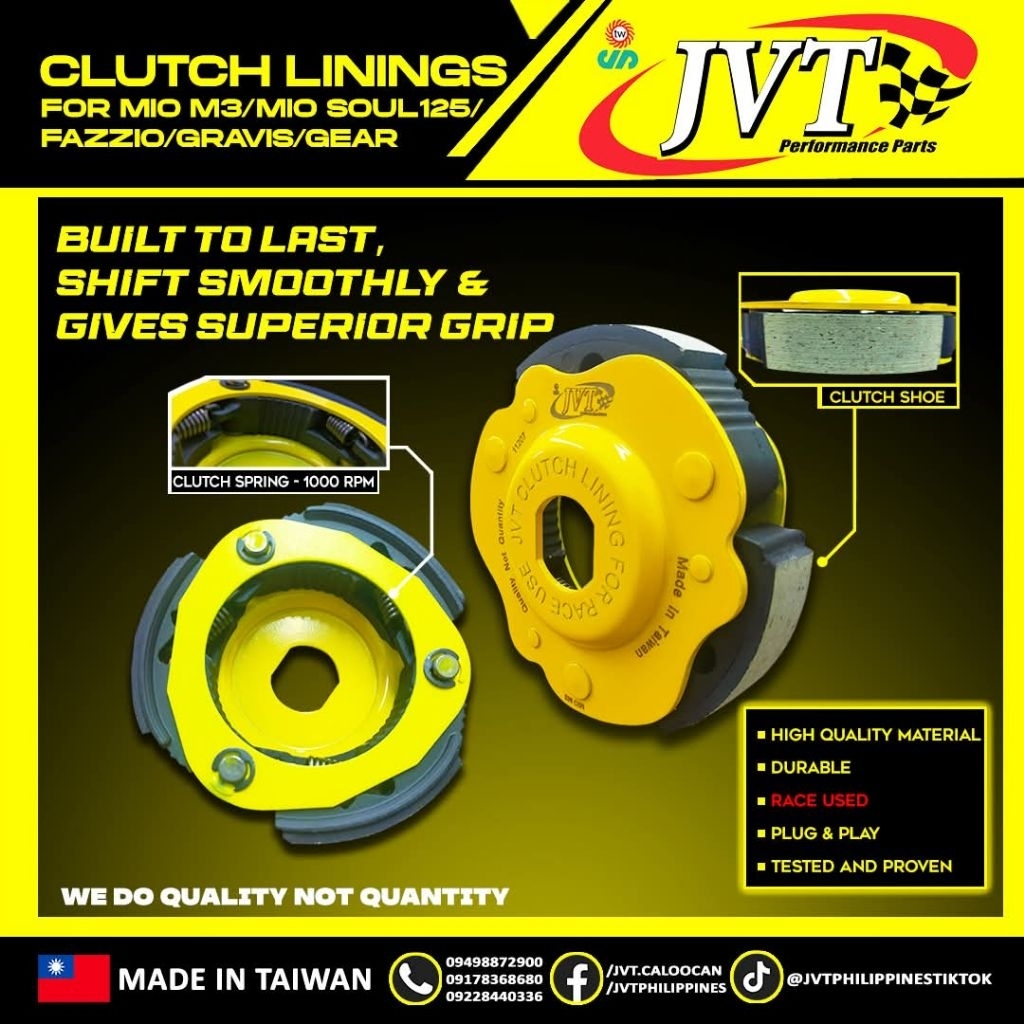 JVT MIO I 125 m3 & SOUL I 125 CLUTCH LINING ASSEMBLY w/ spring | Shopee ...