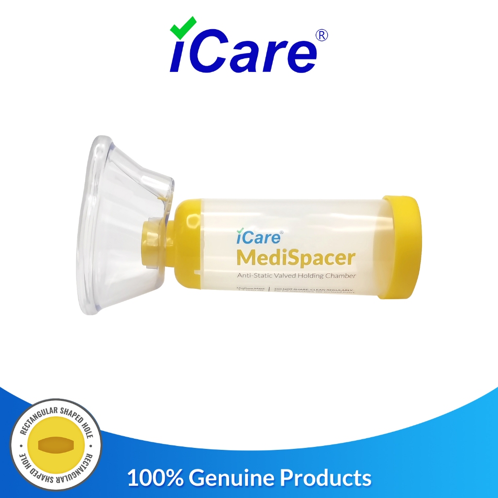 iCare SE02 MediSpacer Chamber Spacer for Kids with Medium Mask, Inhaler ...
