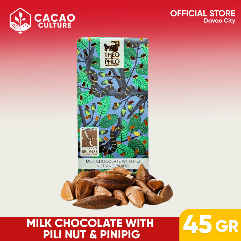 Cacao Culture |Theo & Philo Milk Chocolate with Pili & Pinipig 45g ...
