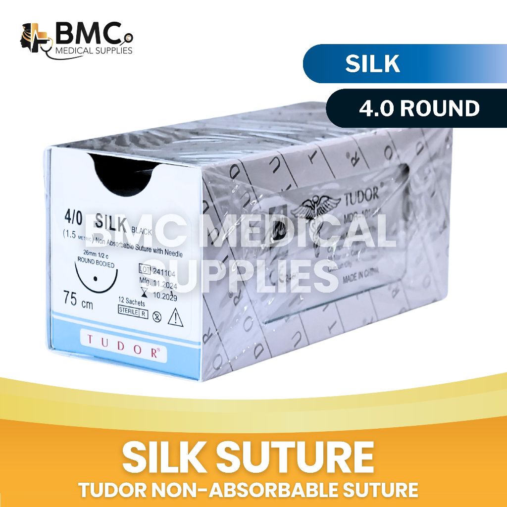 SILK BRAIDED SUTURES - Sutures Silk Cutting /Round 1 BOX - 12Pieces ...