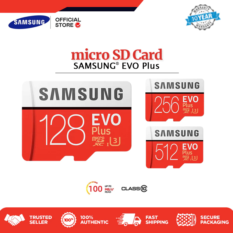 Samsung Evo Plus 1TB 512GB 256GB 128GB Micro SD Card Class 10 UHS-I U3 ...