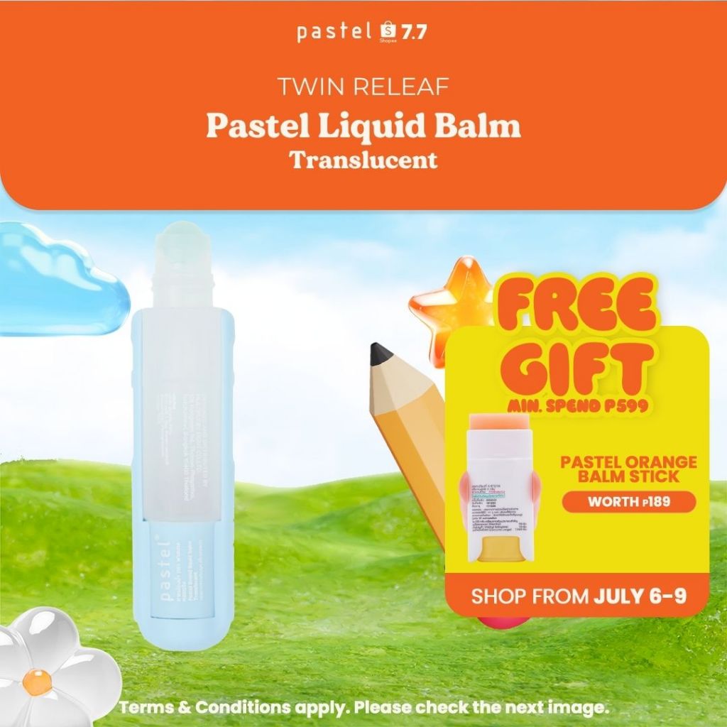 Pastel Liquid Balm Translucent (3ml) [Roll On, Menthol, Relieves ...