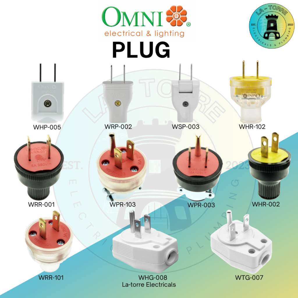 OMNI Electrical Plugs (3-10A) - Versatile Plug Types for Convenient ...