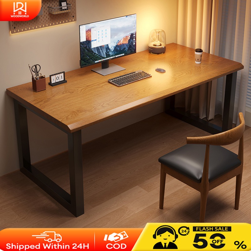 140/120/100cm Solid Wood Computer Table Small Study Table Office Desk ...