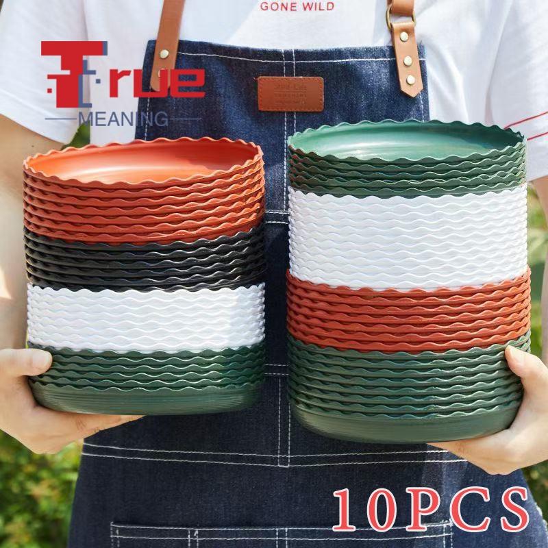 10pcs Plastic Catch Plate For Pot Indoor And Outdoor Durable Plant ...