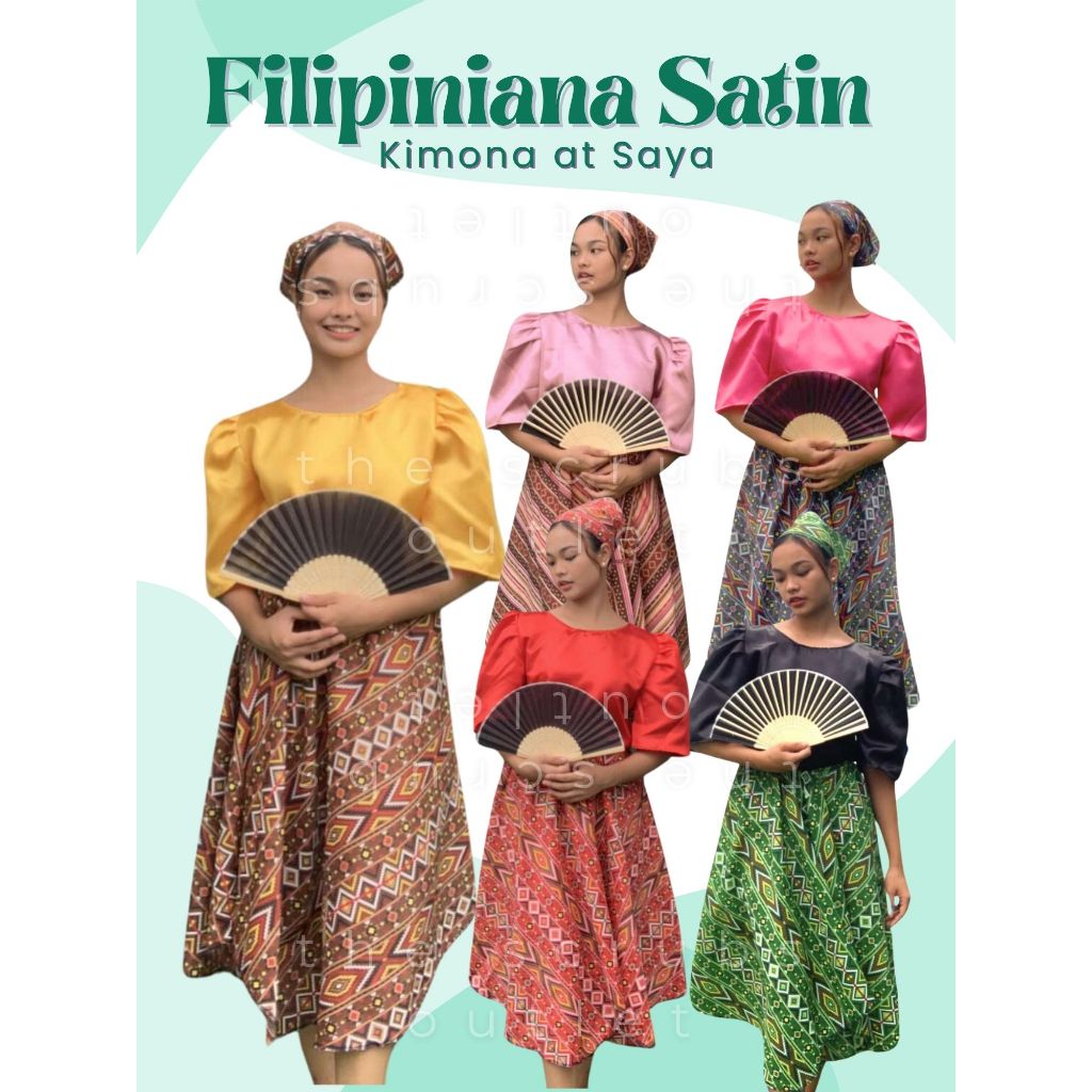 TSO Filipiniana Kimona at Saya Set Filipina Traditional Costume ...