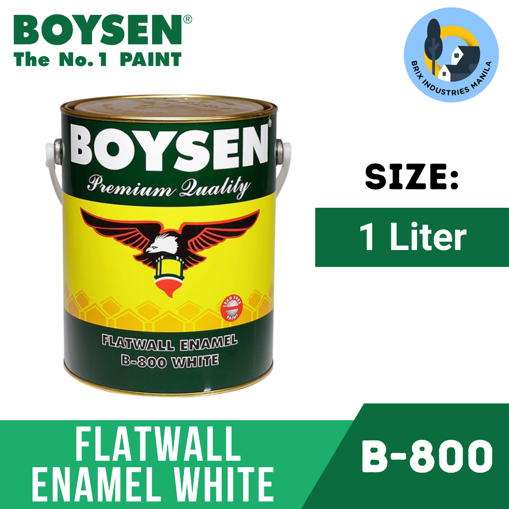 Boysen Flat Wall Enamel White B-800 1 Liter for Wood and Metal Primer ...