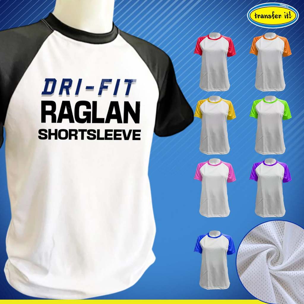 Transfer It Plain Dri-fit Raglan Round neck Shirt Sports Breathable T ...