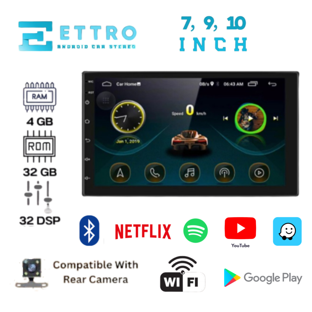 4GB+32GB 10/9/7 inch Universal Android Car Player Bluetooth/GPS/FM/Wifi ...