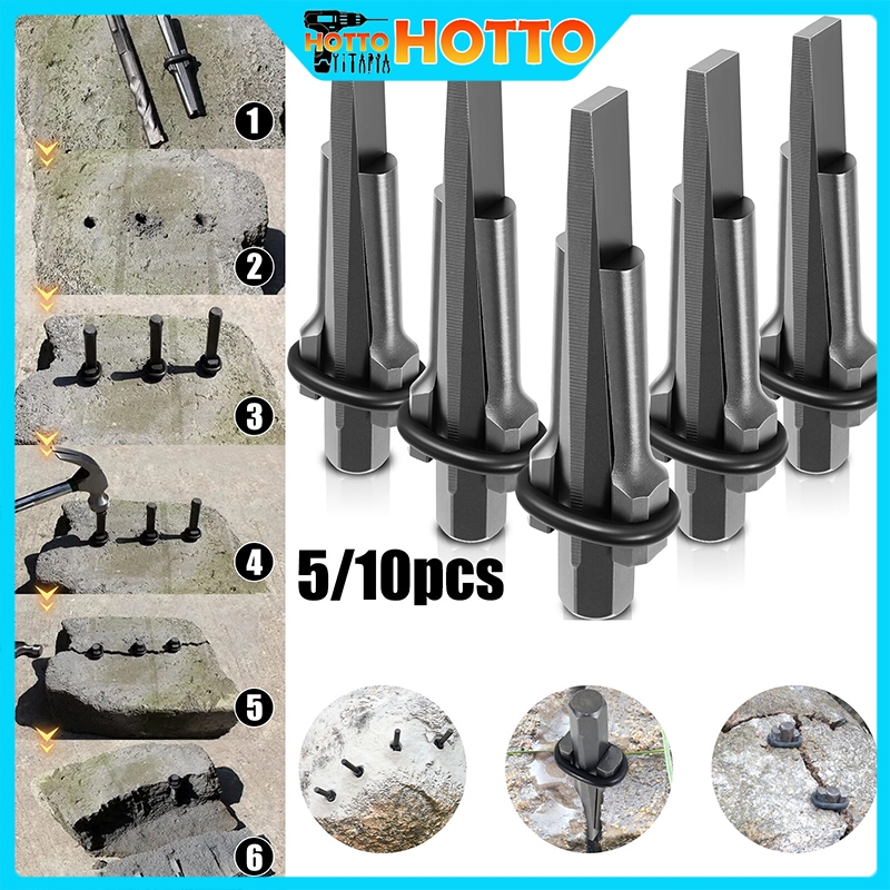 Stone Splitter 16/18mm Concrete Rock Stone Splitter Tools Plug Wedges ...