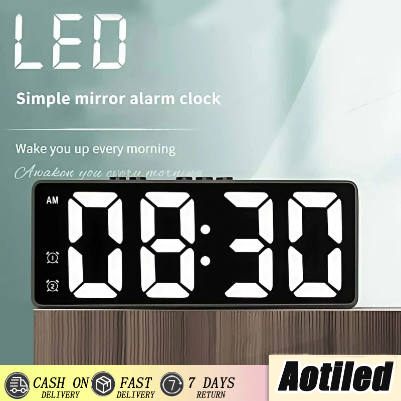 LED Digital Display Multifunctional Electronic Alarm Clock With Time ...