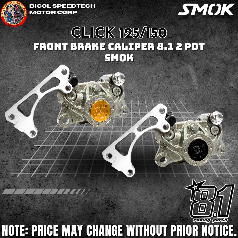 CLICK 125/150 FRONT BRAKE CALIPER 8.1 2 POT SMOK (UB09EUA , UB09EUB ...