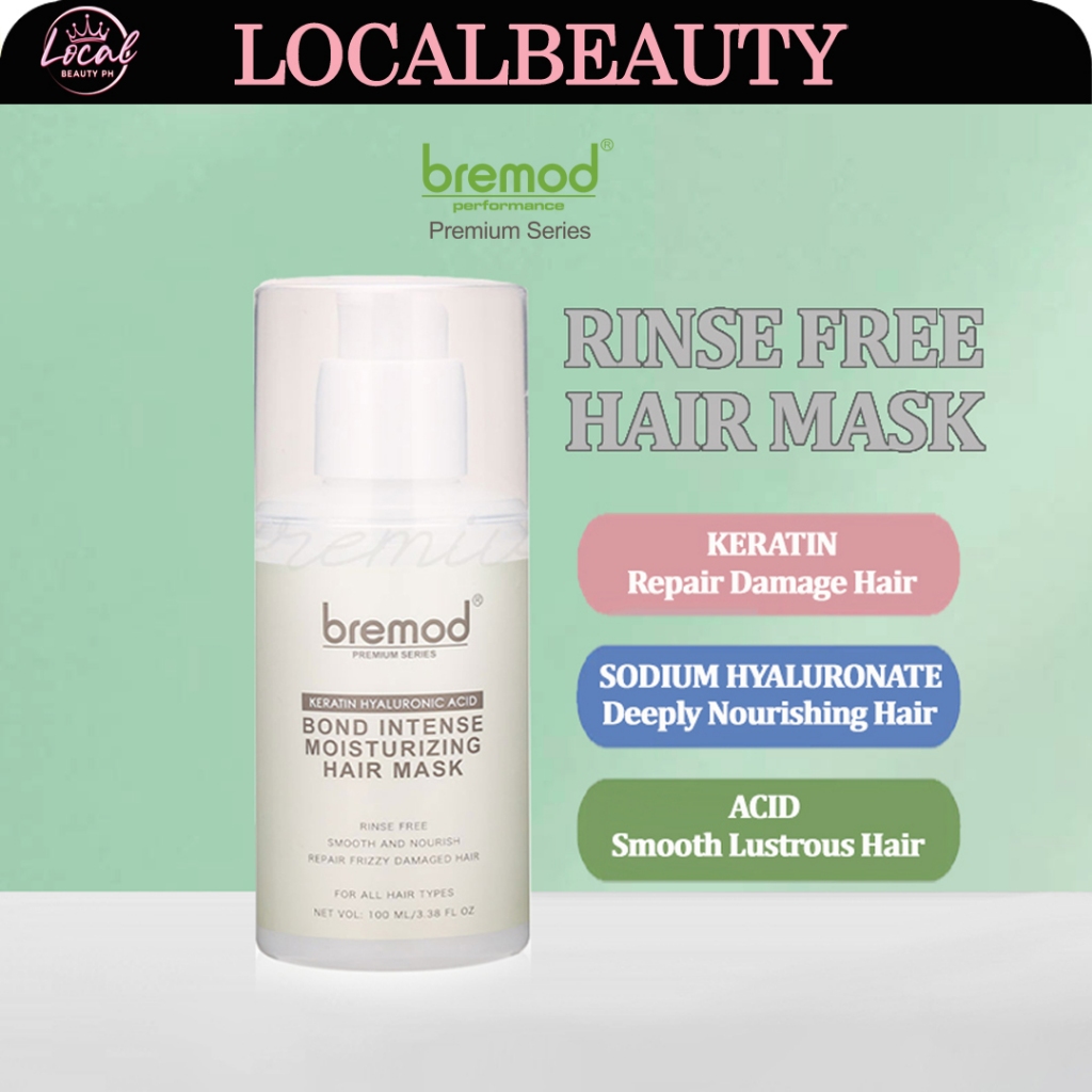 Bremod Hair Mask Keratin Hyaluronic ACID Bond Intense Moisturize Rinse ...